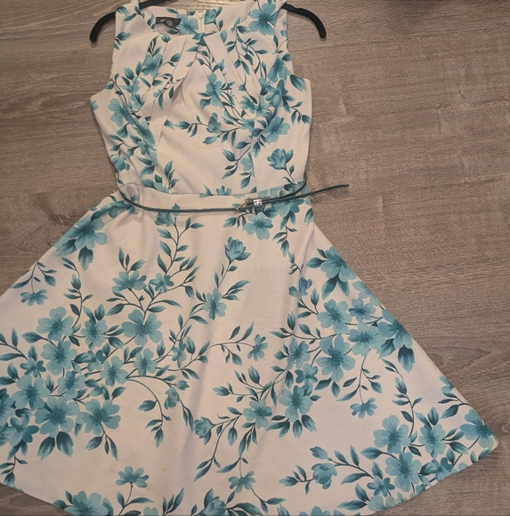 Alyx | Dresses | Alyx Floral Dress In White And Teal | Poshmark